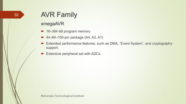 ATmega32-AVR microcontrollers-Part I | PPTX | Computer Peripherals | Computing