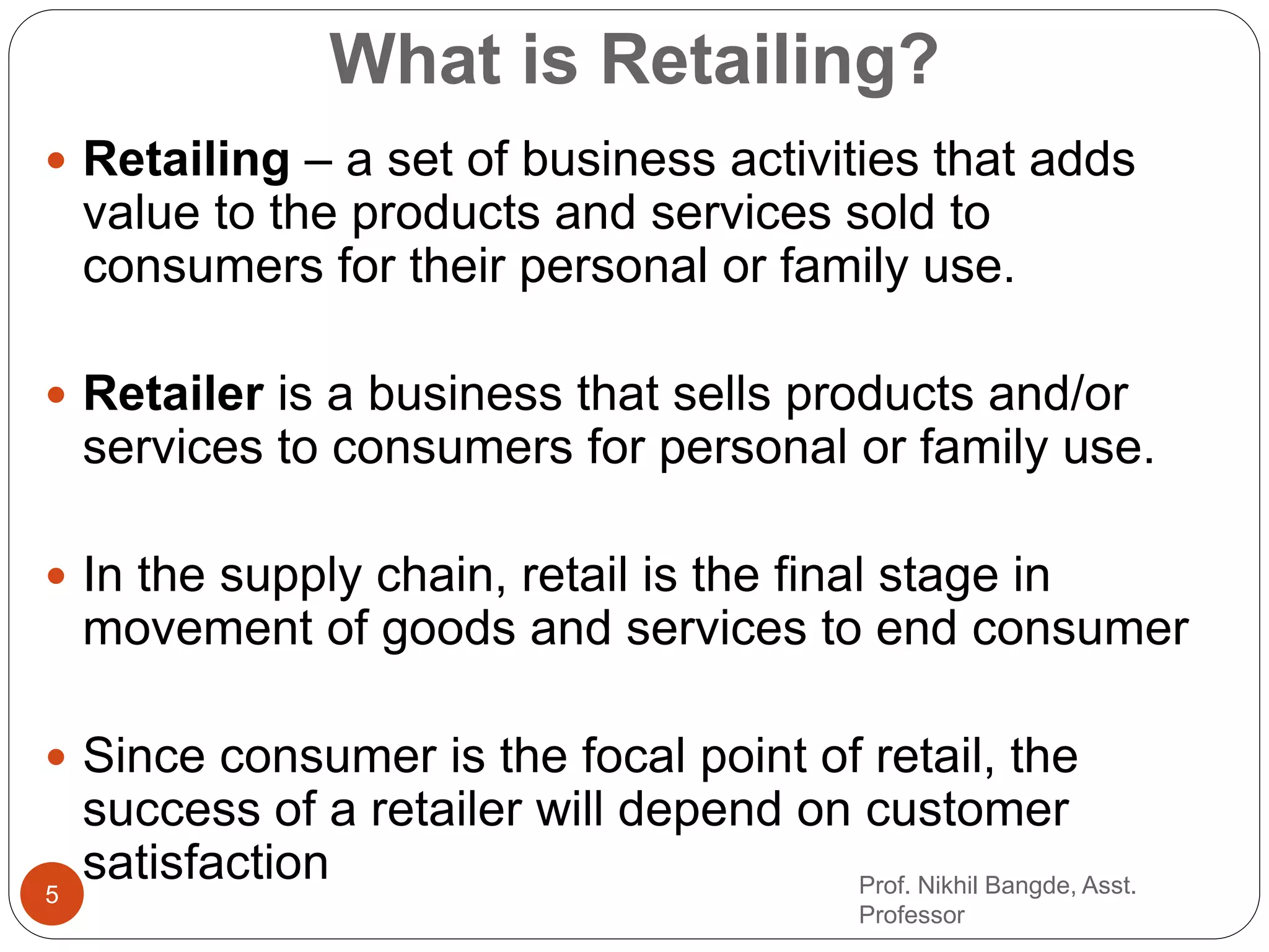 Introduction to Retailing | PPTX