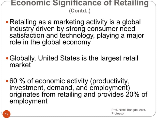 Introduction to Retailing | PPTX | Retail Industry | Industries