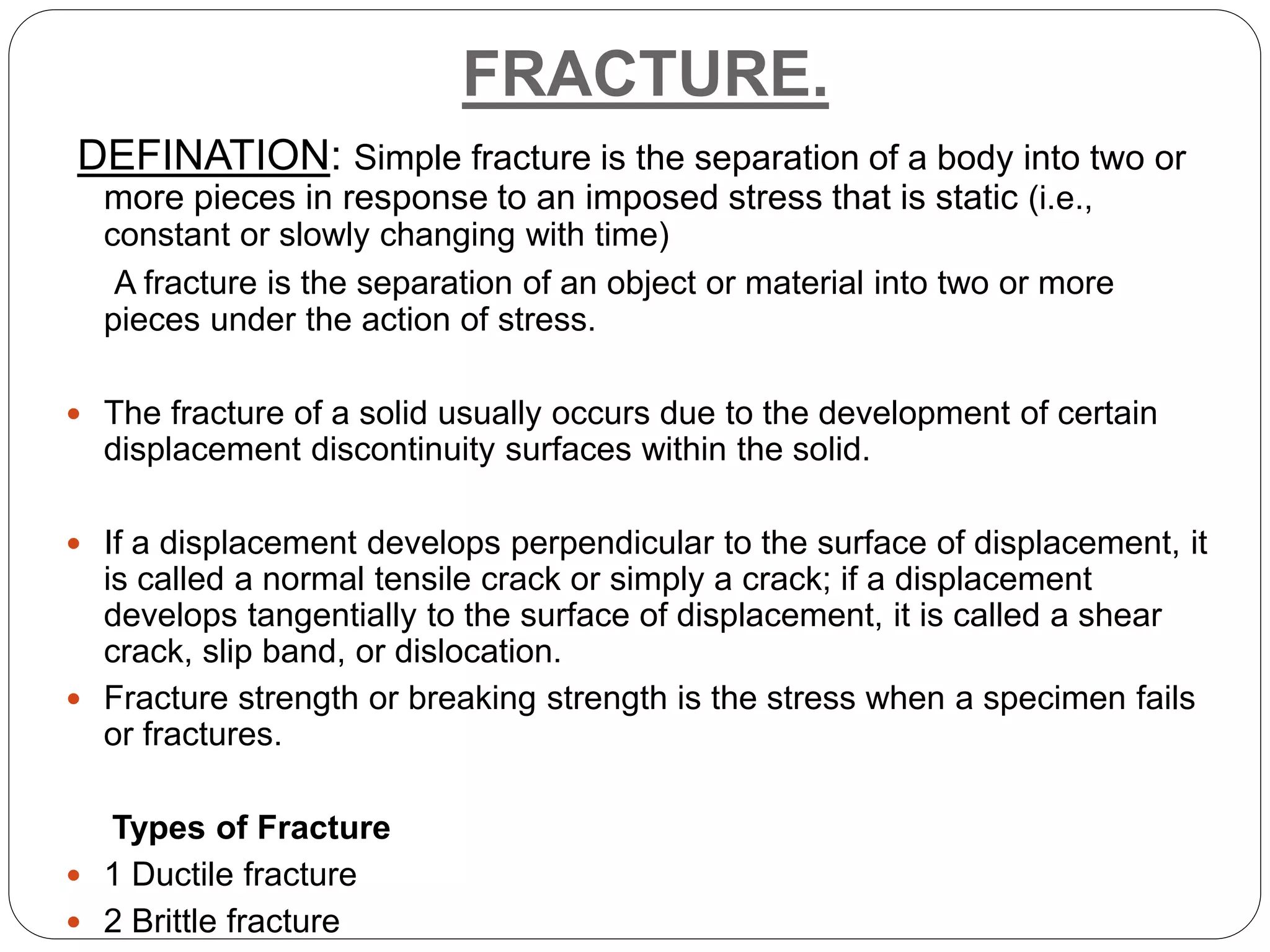 Failure Mechanism In Ductile & Brittle Material | PPTX