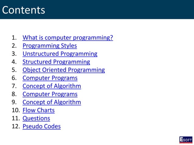 DISE - Programming Concepts | PPT | Free Download