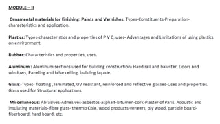 Construction Materials and Engineering - Module II - Lecture Notes | PPTX