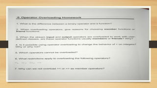 Operator Overloading | PPT
