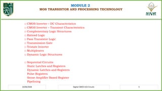 20EC214 CMOS VLSI Design – Module II CMOS Logic Structures | PPTX