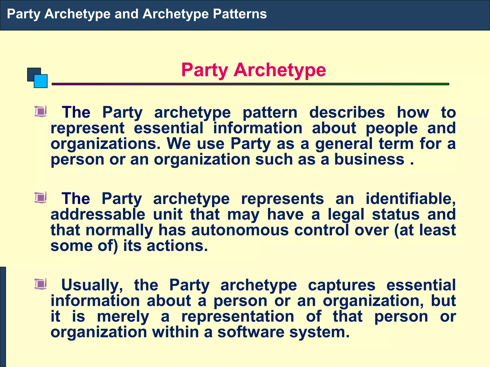 Module ii archetype pattern | PPT