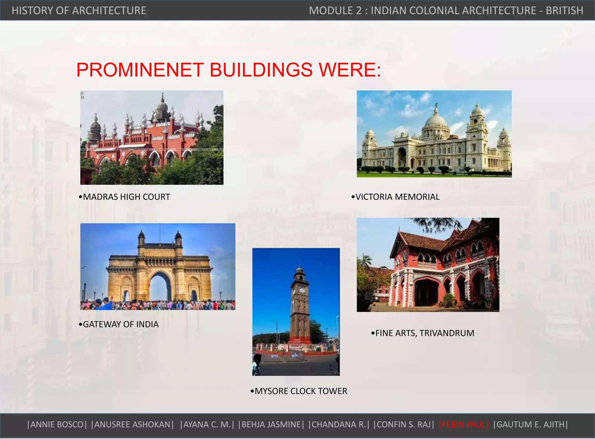 INDIAN COLONIAL ARCHITECTURE - BRITISH | PPTX