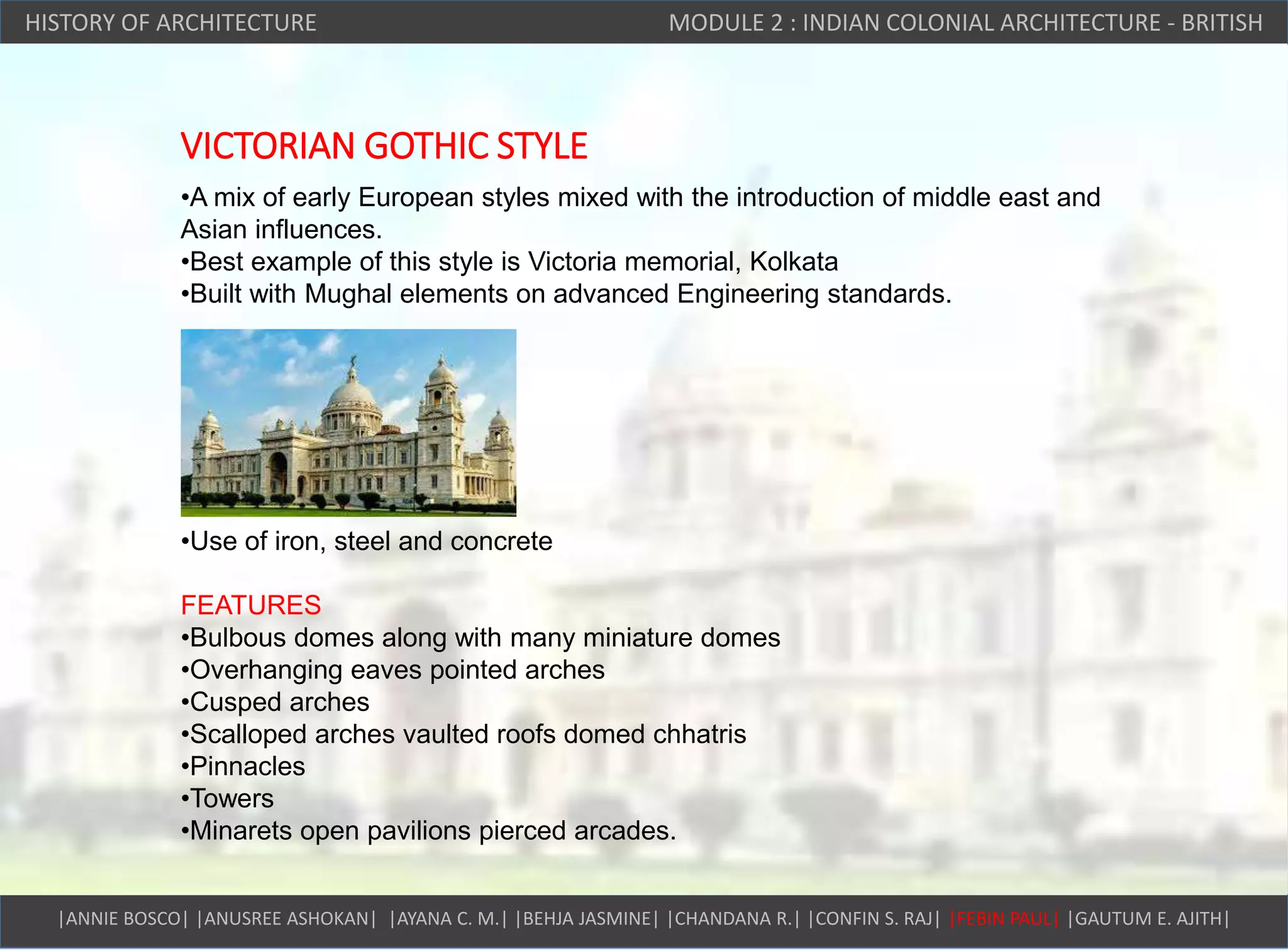 INDIAN COLONIAL ARCHITECTURE - BRITISH | PPTX