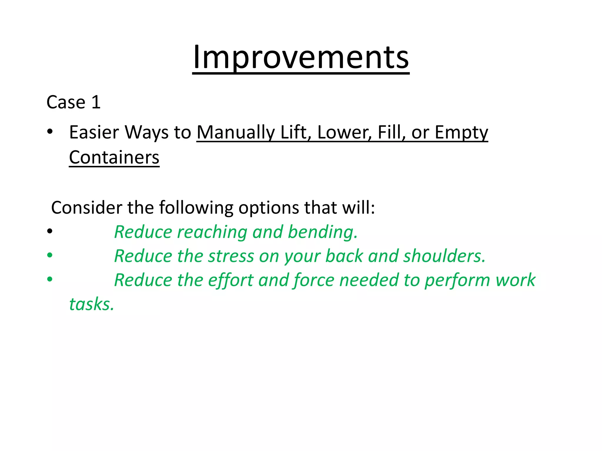 Manual Material Handling | Energy Consumption | Body Moment | Hand Tool ...