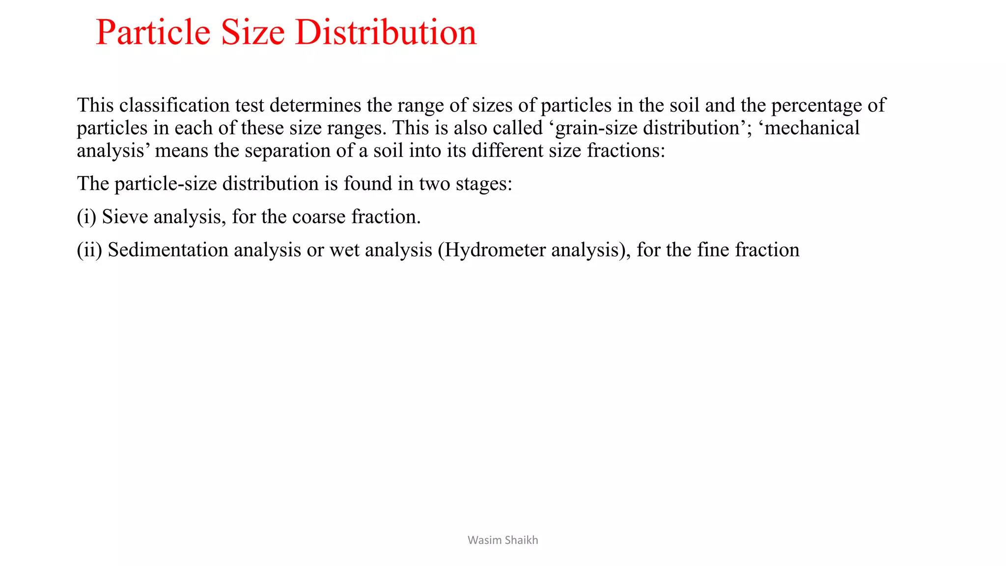 Particle Size Distribution & Classification of Soil | PDF