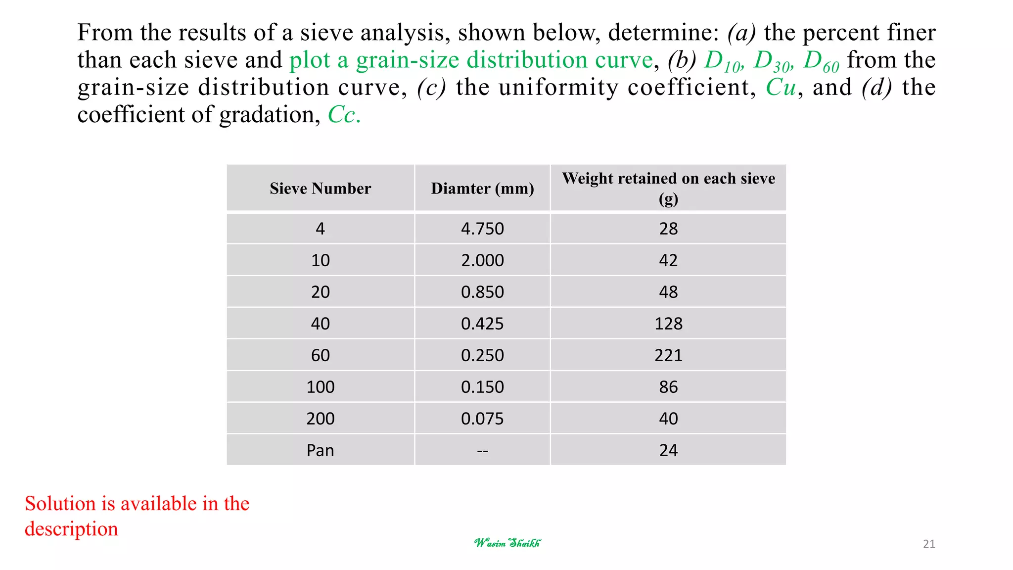 Particle Size Distribution & Classification of Soil | PDF