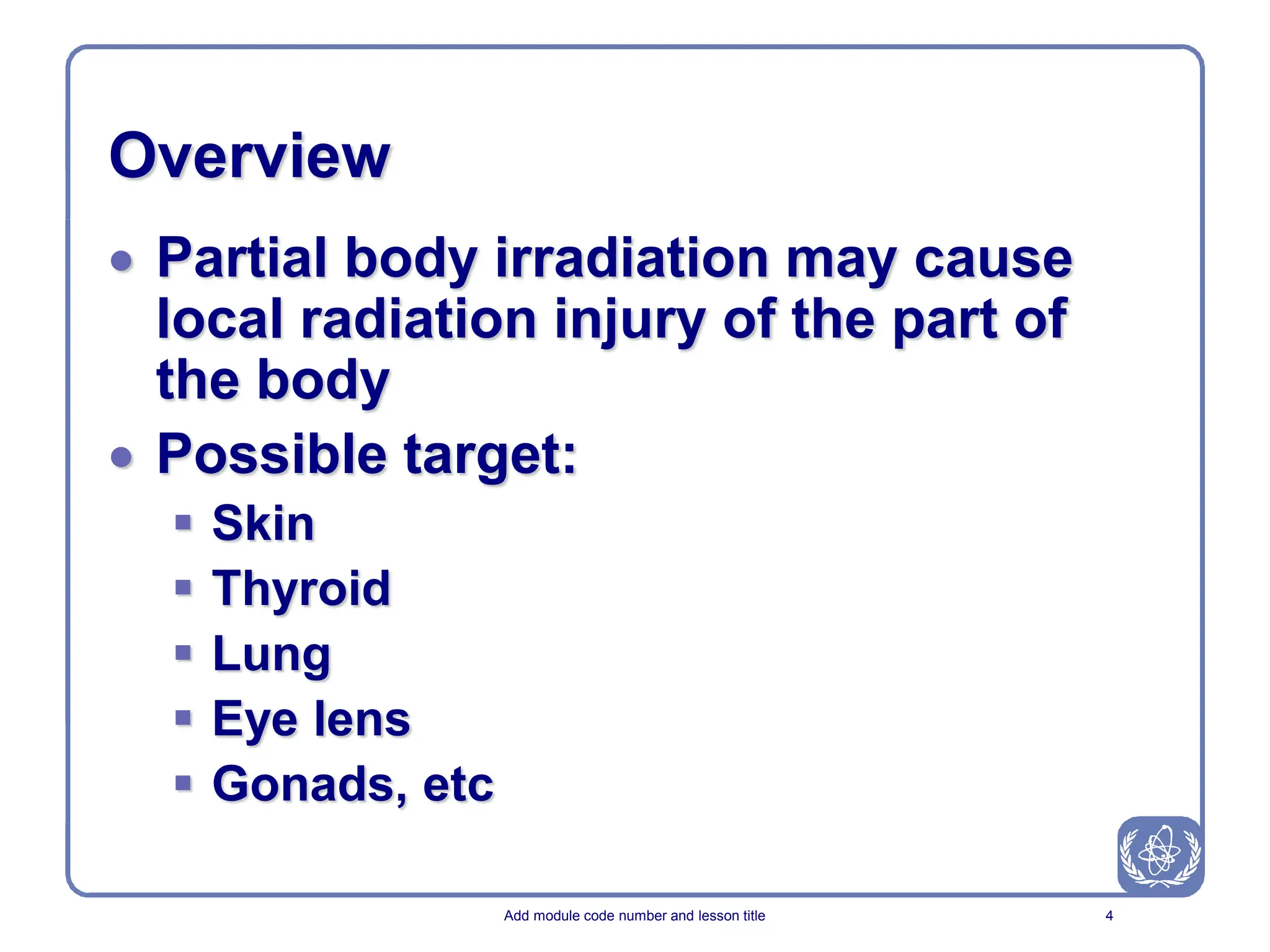 Module III.2.6-Effects of partial body irradiation.ppt