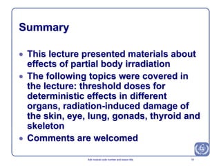 Module III.2.6-Effects of partial body irradiation.ppt