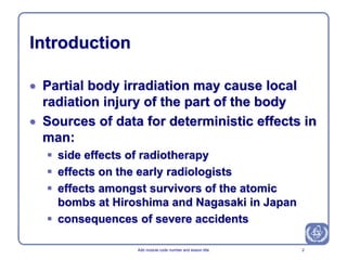 Module III.2.6-Effects of partial body irradiation.ppt