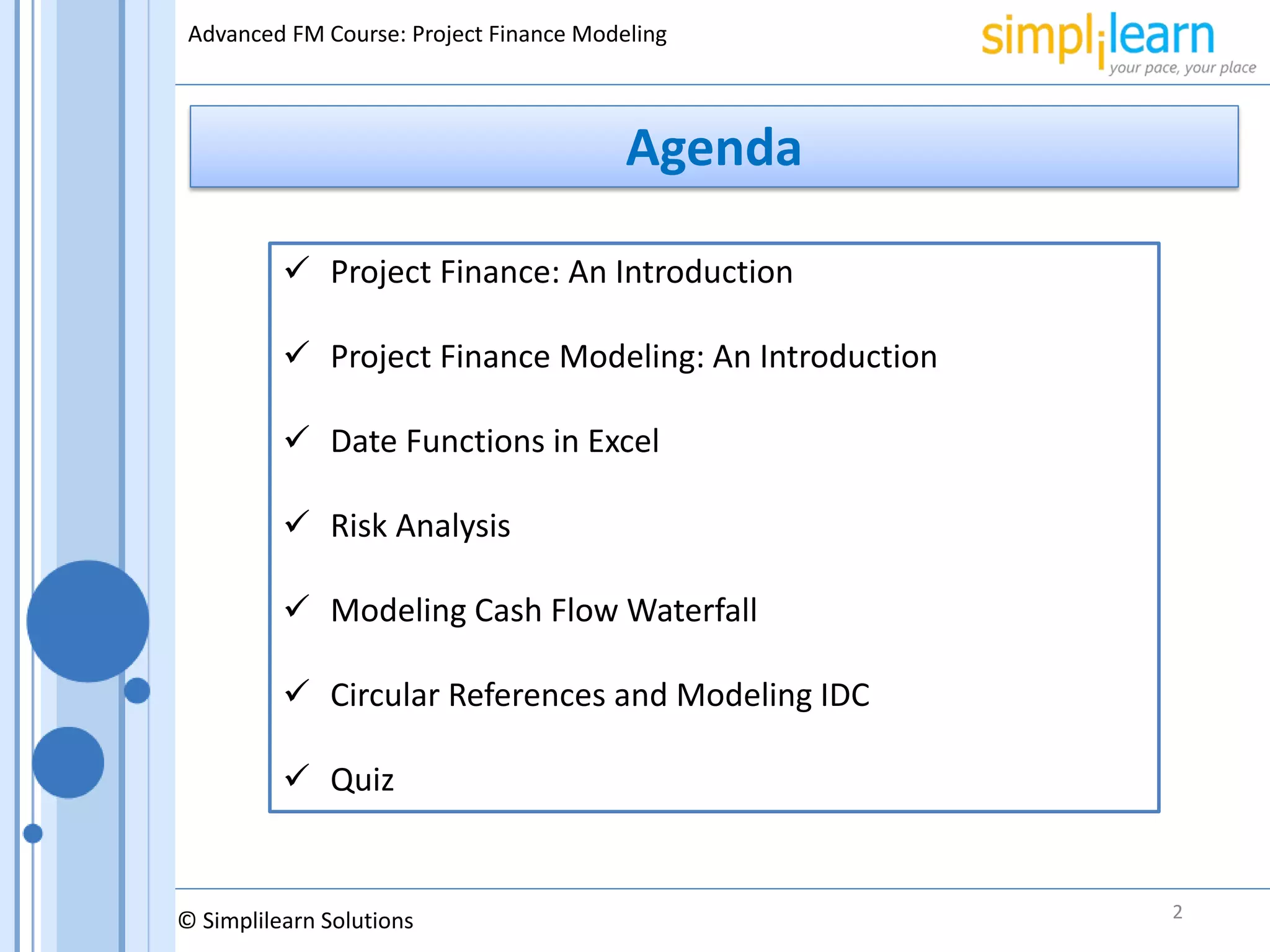 Module iii project_finance_modeling | PPT