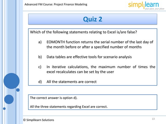 Module iii project_finance_modeling | PPT