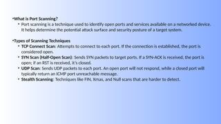 ServicesPorts on systems, identifying open ports | PPTX