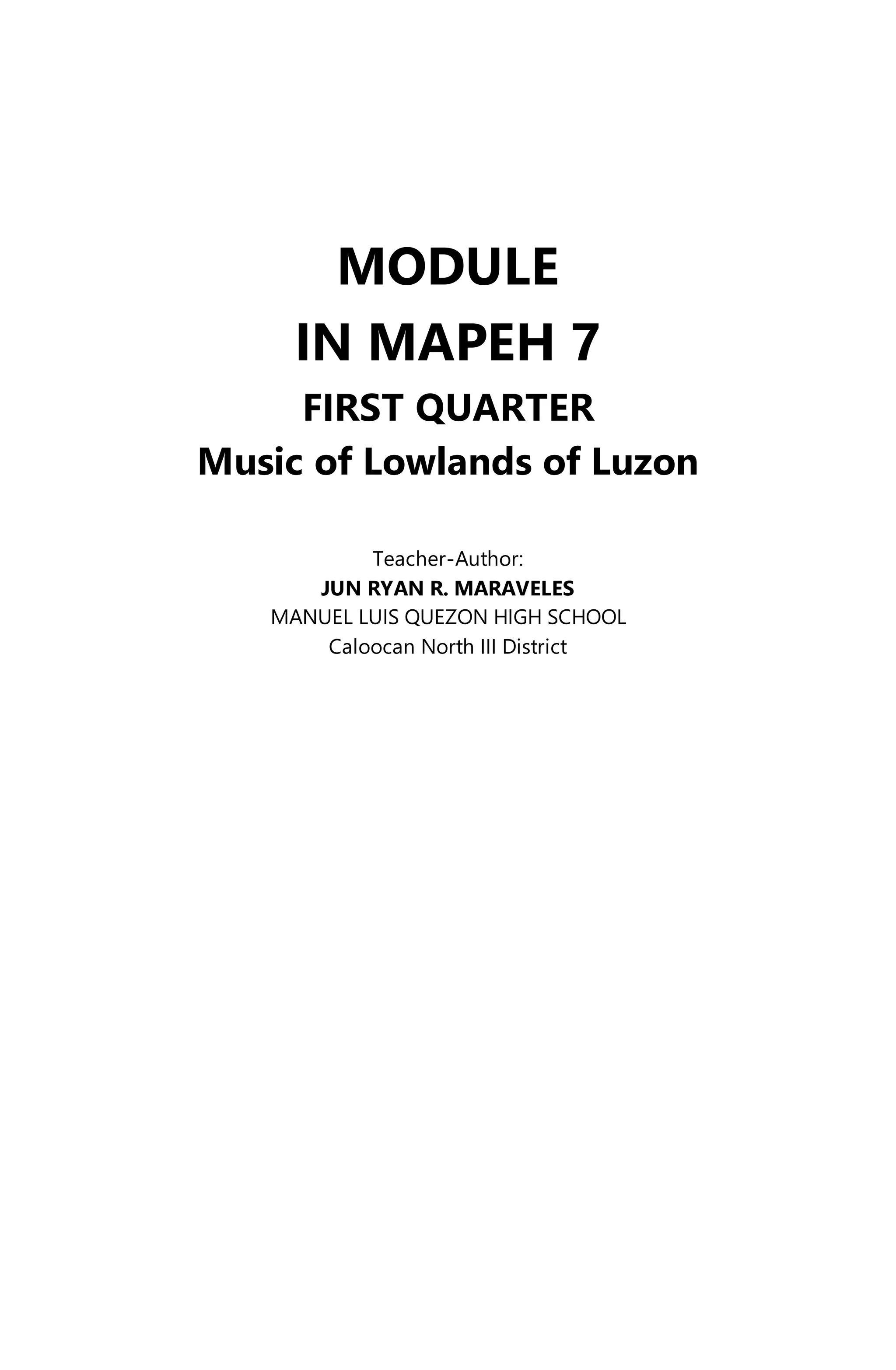 Module in arts 7 1st quarter | PDF
