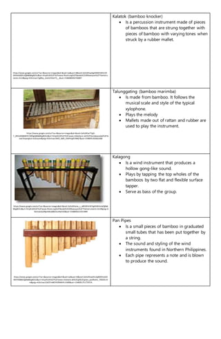 Module in arts 7 1st quarter | DOCX | World/International Music | Music