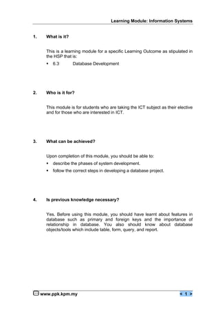 Module info systems | PDF