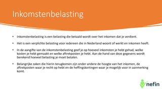 Module Inkomstenbelasting en vennootschapbelasting | PPTX