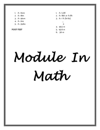 MODULE IN MATH GRADE IV | DOCX
