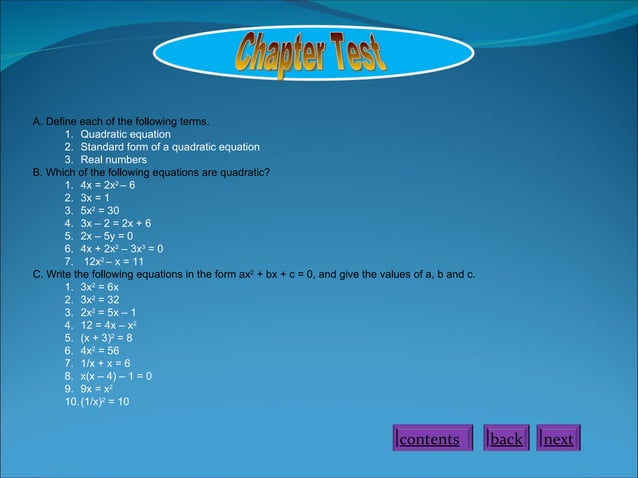 Module in solving quadratic equation | PPT