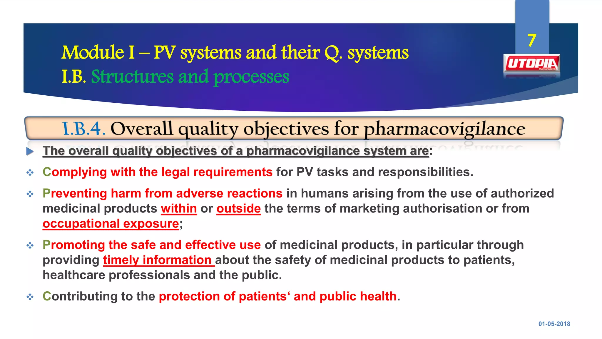 Pharmacovigilance "Module I" Pharmacovigilance system & their quality system | PDF