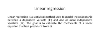 Introduction to Linear Regression: Basic Concepts and Diagnostic Tests ...