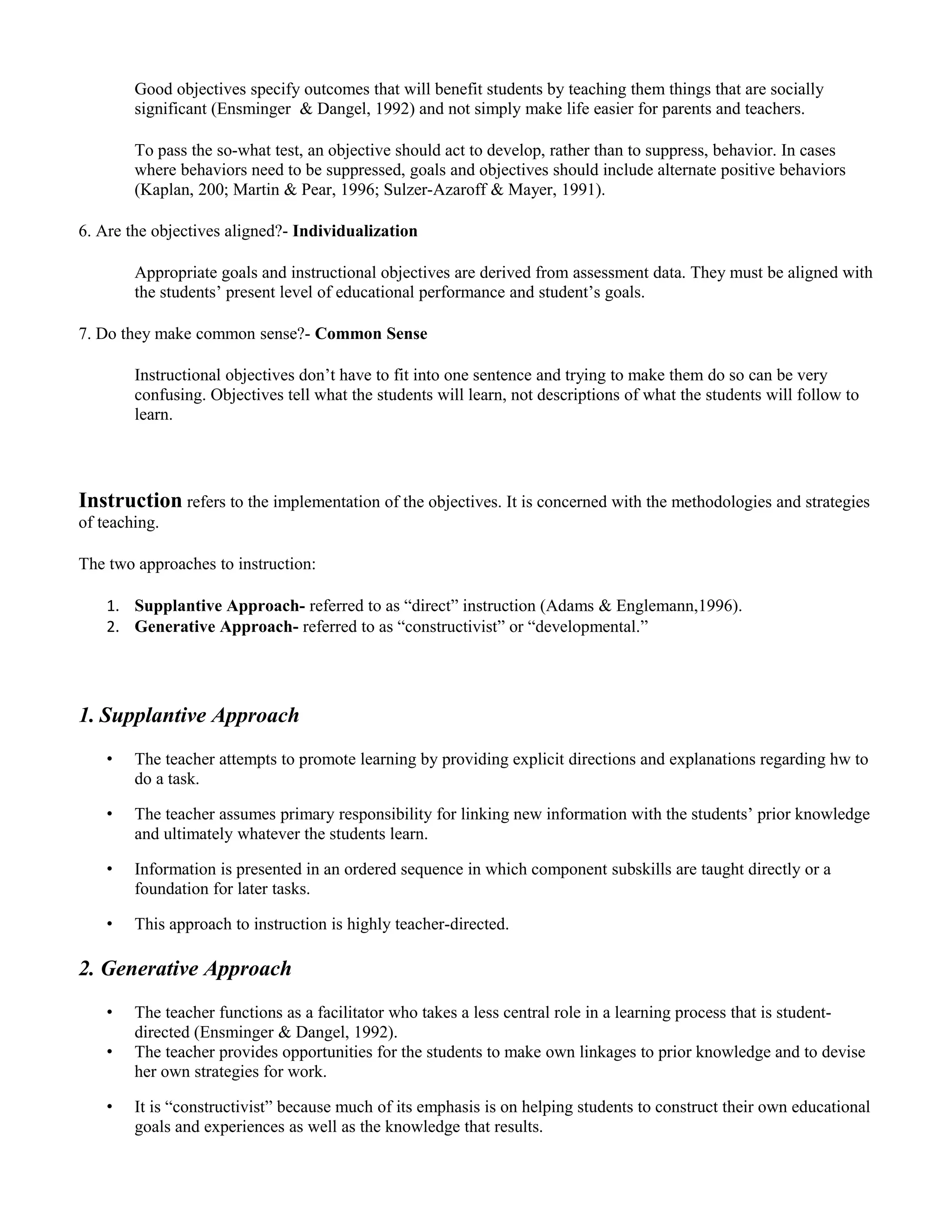 Curriculum Development: Criteria for Curriculum Assessment_Hand-out | DOC