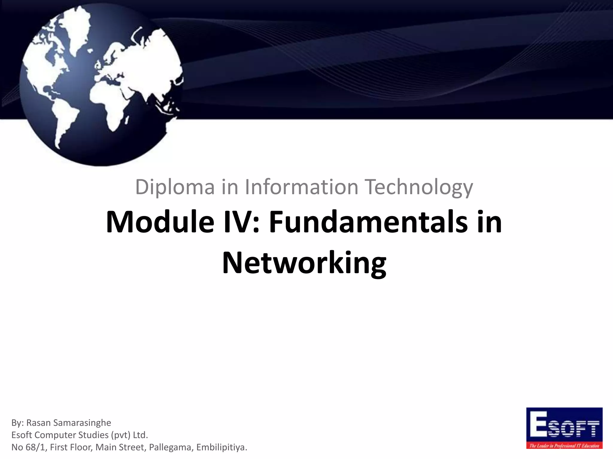 DITEC - Fundamentals in Networking | PPSX