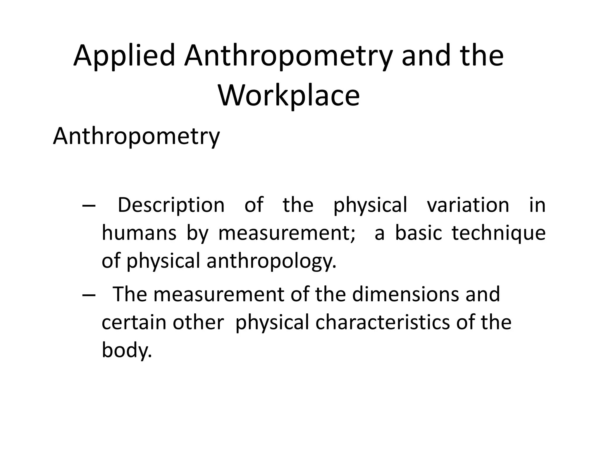 Anthropometry Data | workspace Design | Ergonomic Chair Design | Gaurav ...