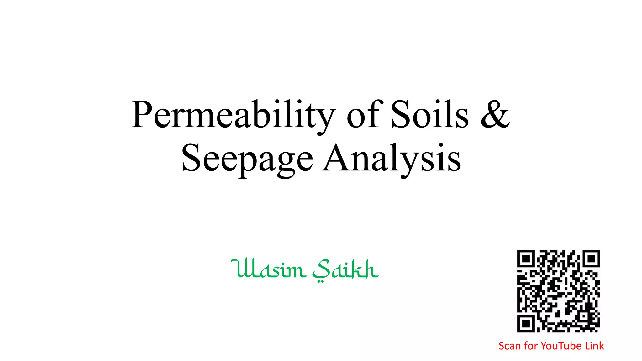 Permeability of Soils & Seepage Analysis | PDF