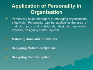 Personality human resources PPT for MBA students | PPT