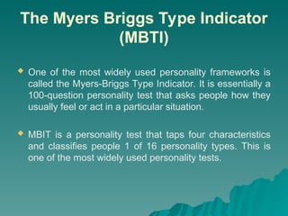 Personality human resources PPT for MBA students | PPT