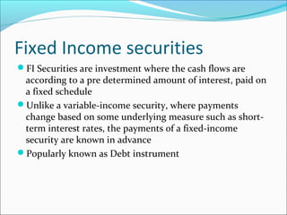 Module iv fixed income securities final | PPT