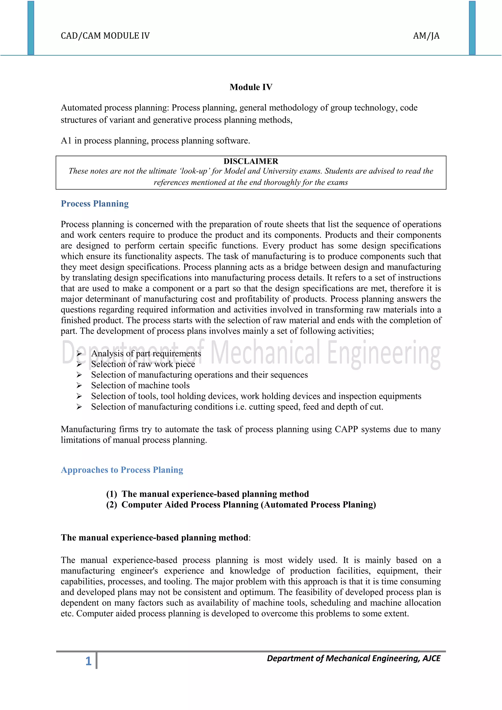 CAPP , JIT, FMS | PDF