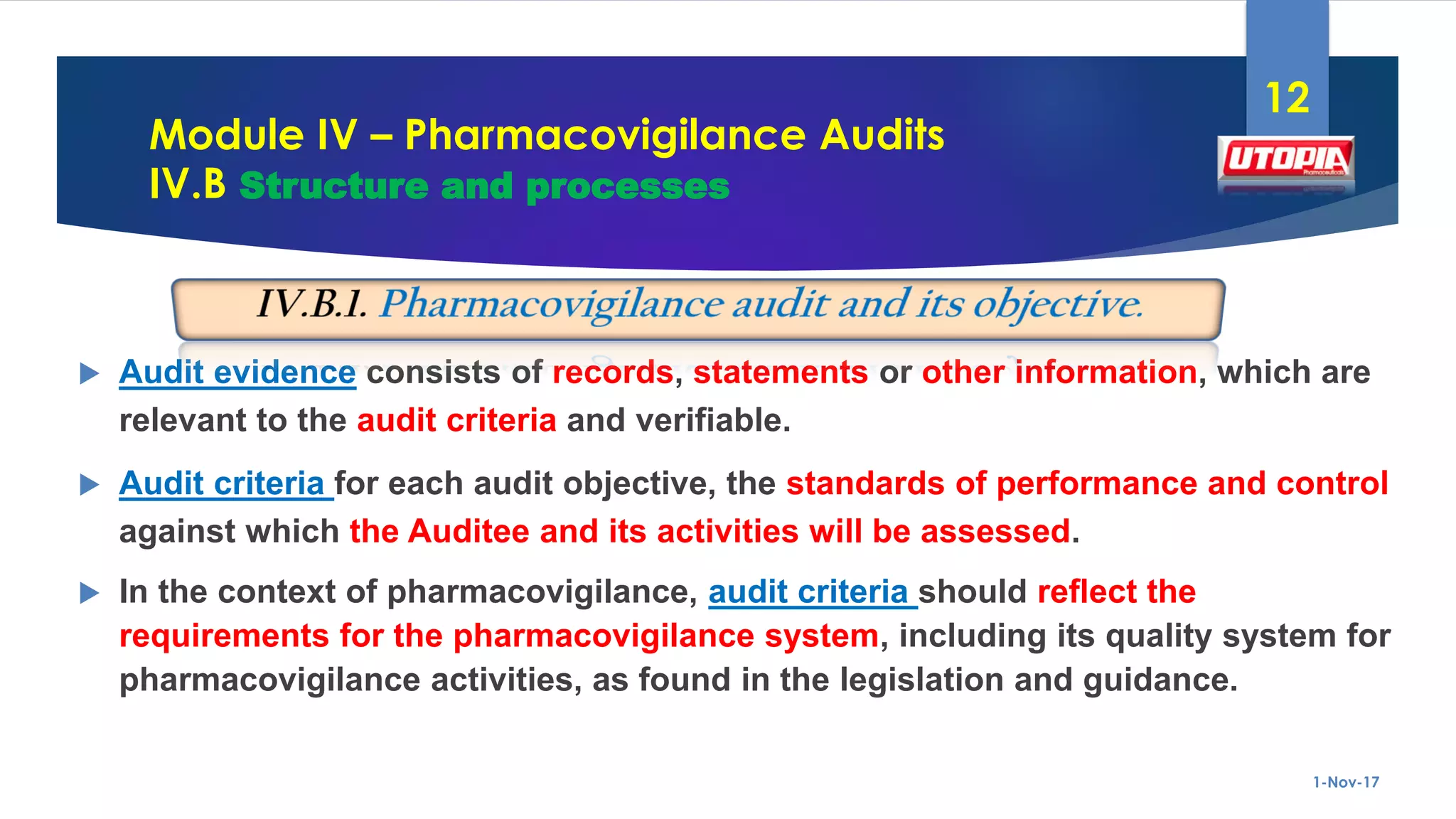 GVP-Module IV Pharmacovigilance Audit | PDF
