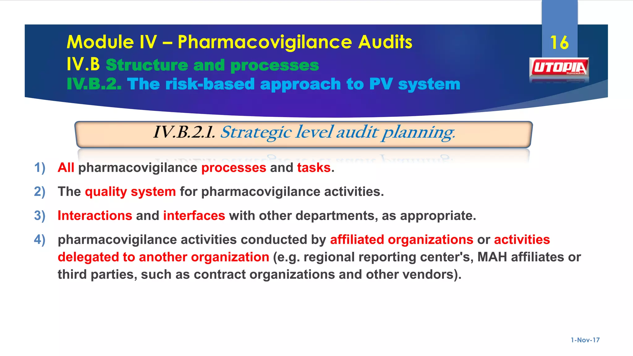 GVP-Module IV Pharmacovigilance Audit | PDF