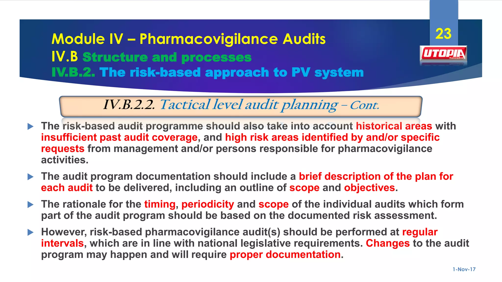 GVP-Module IV Pharmacovigilance Audit | PDF