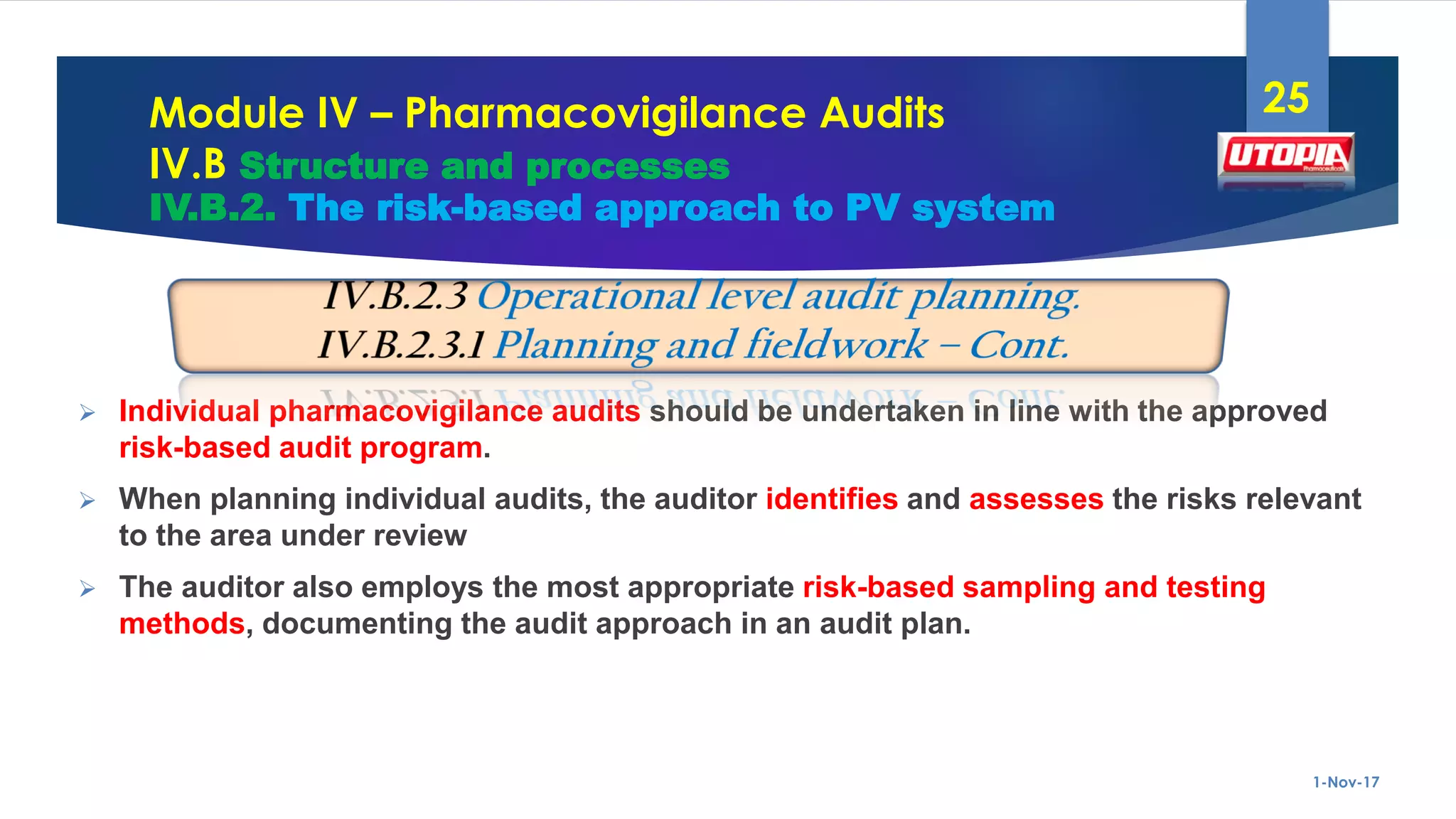 GVP-Module IV Pharmacovigilance Audit | PDF