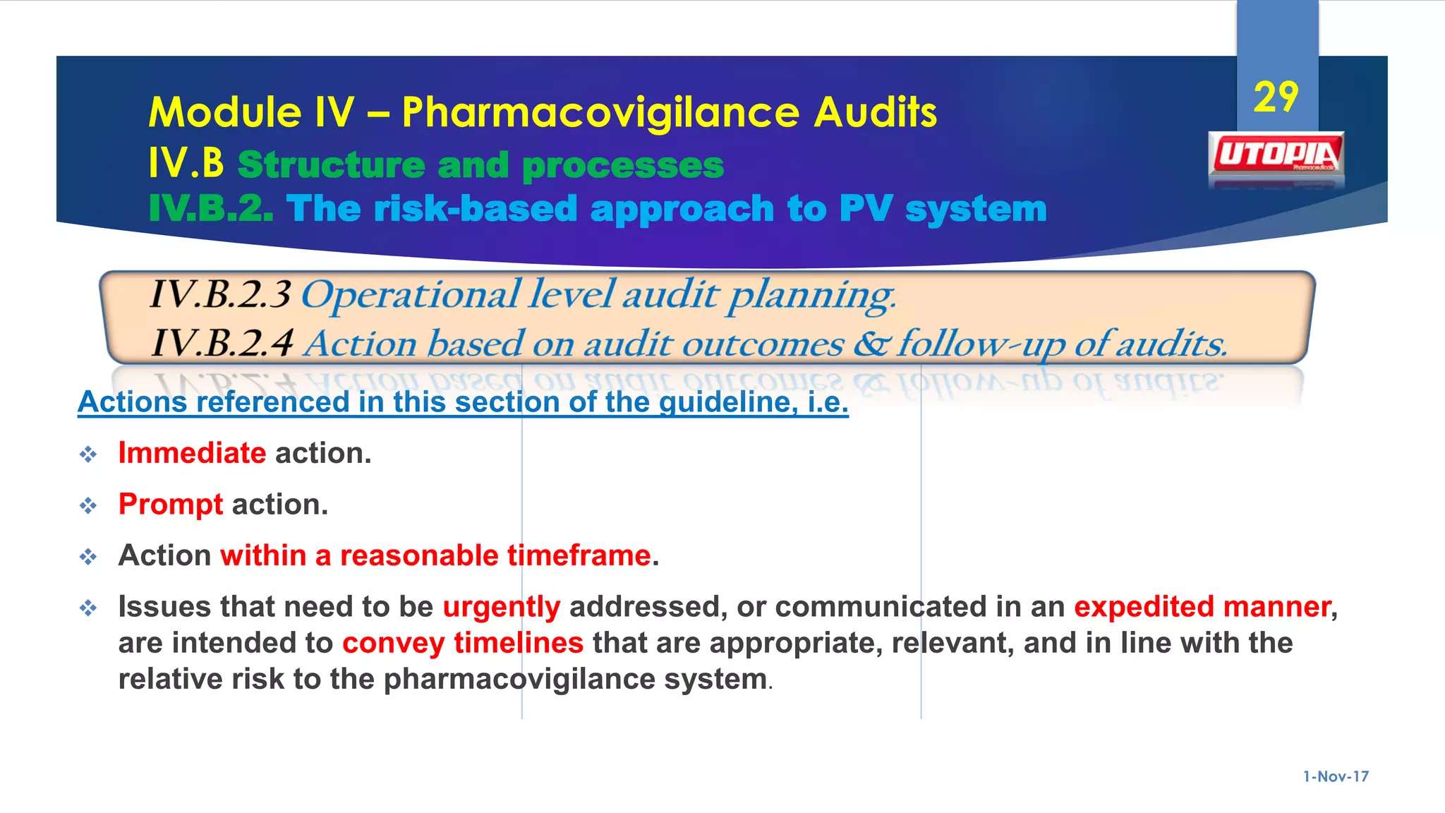 GVP-Module IV Pharmacovigilance Audit | PDF