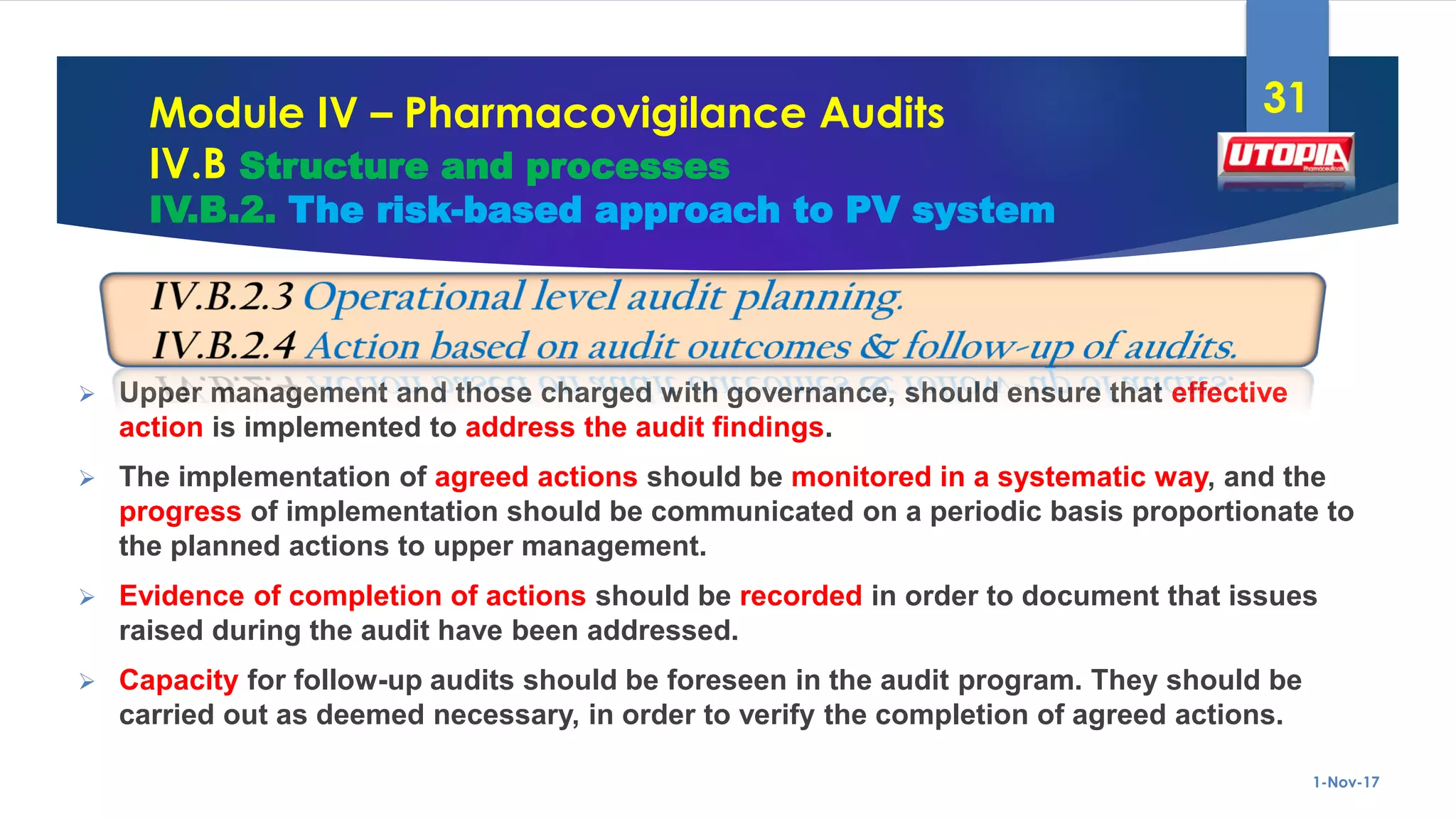 GVP-Module IV Pharmacovigilance Audit | PDF