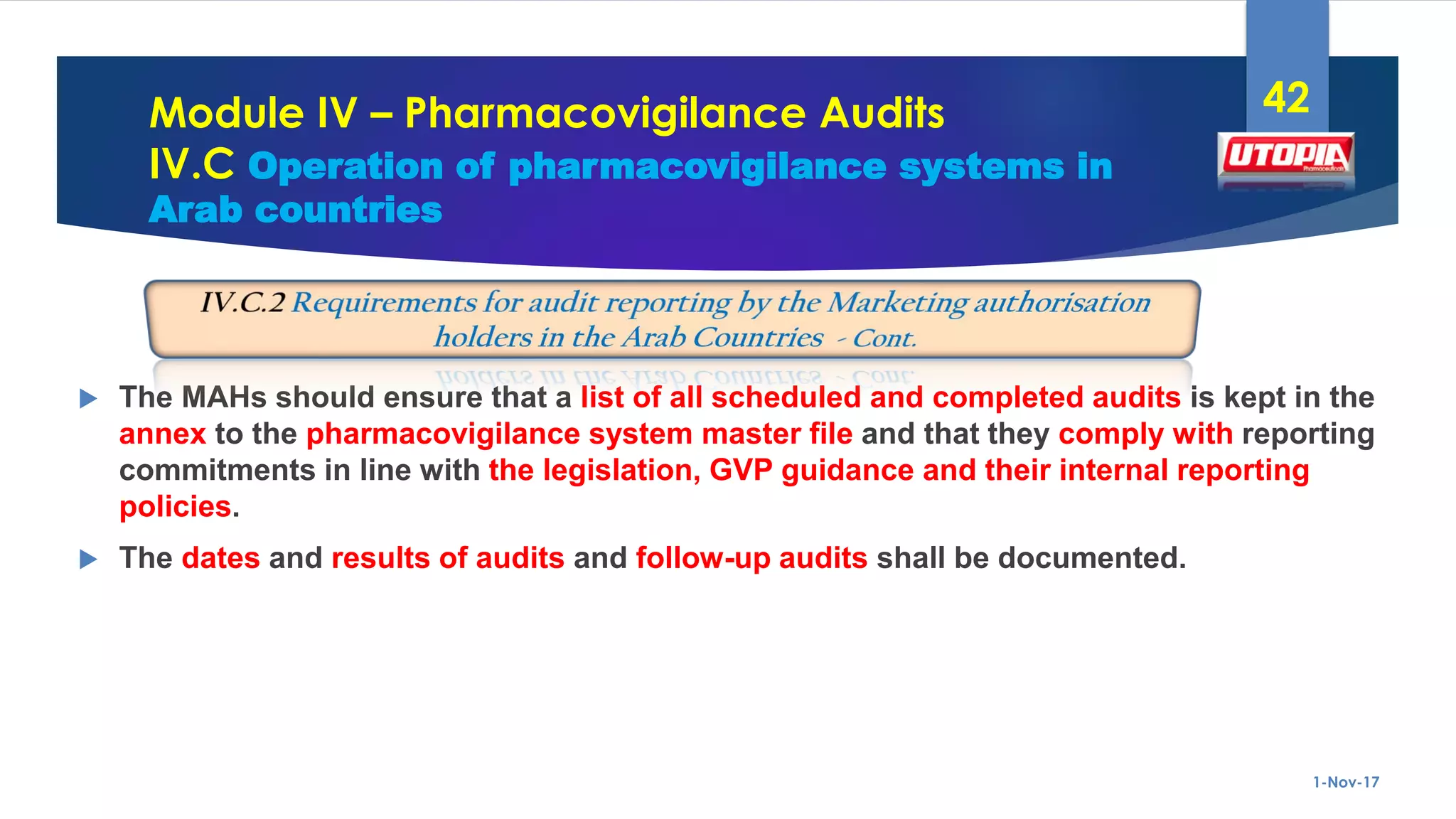 GVP-Module IV Pharmacovigilance Audit | PDF