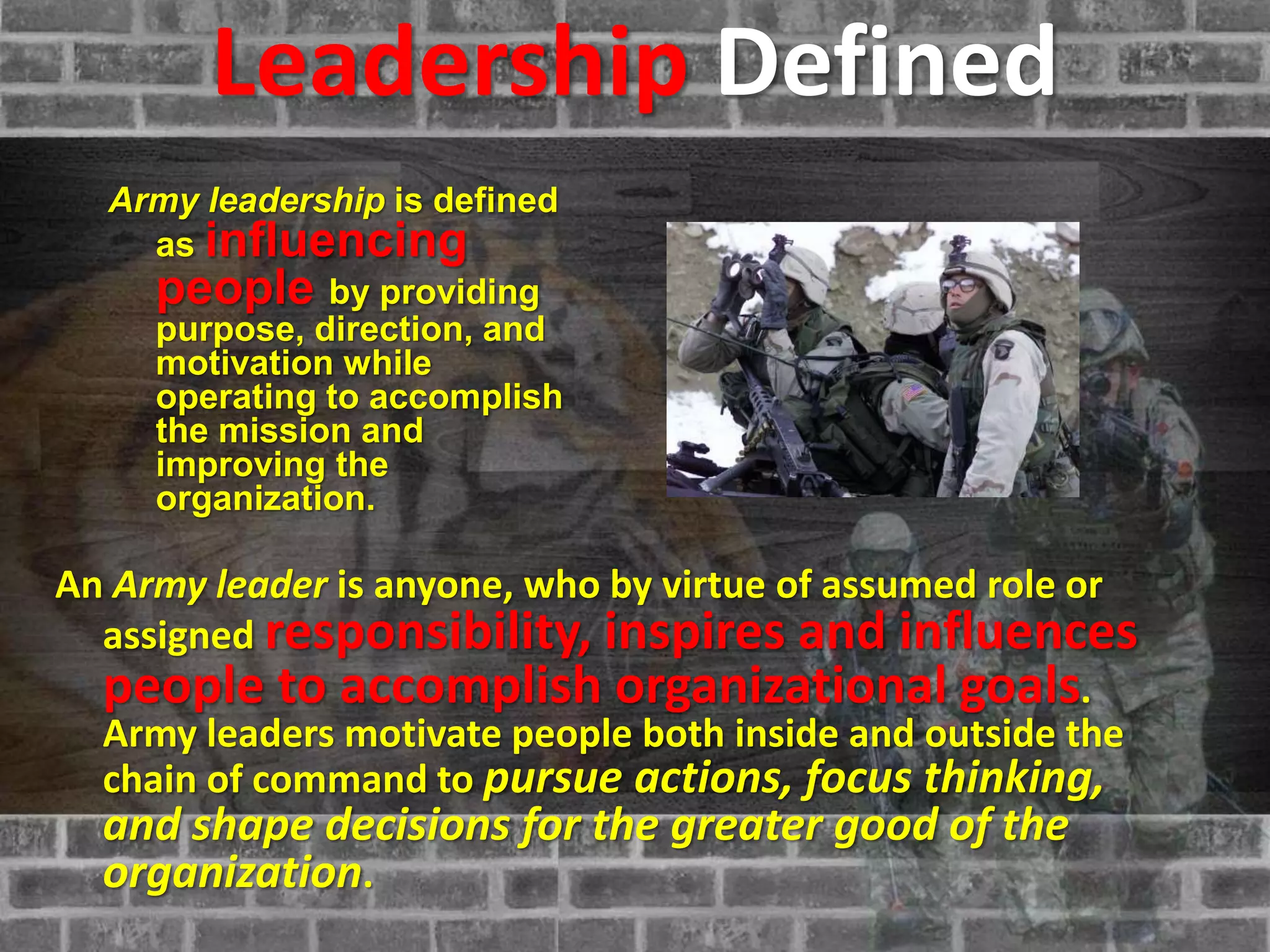 Module Military Leadership | PPTX