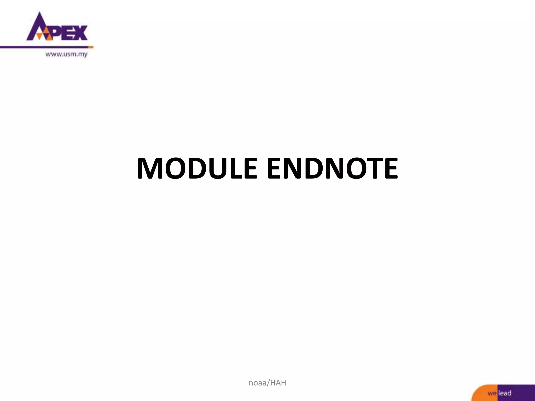 Endnote | PPTX