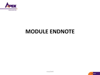 Endnote | PPTX