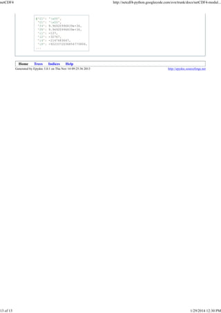 Module net cdf4 | PDF | Programming Languages | Computing