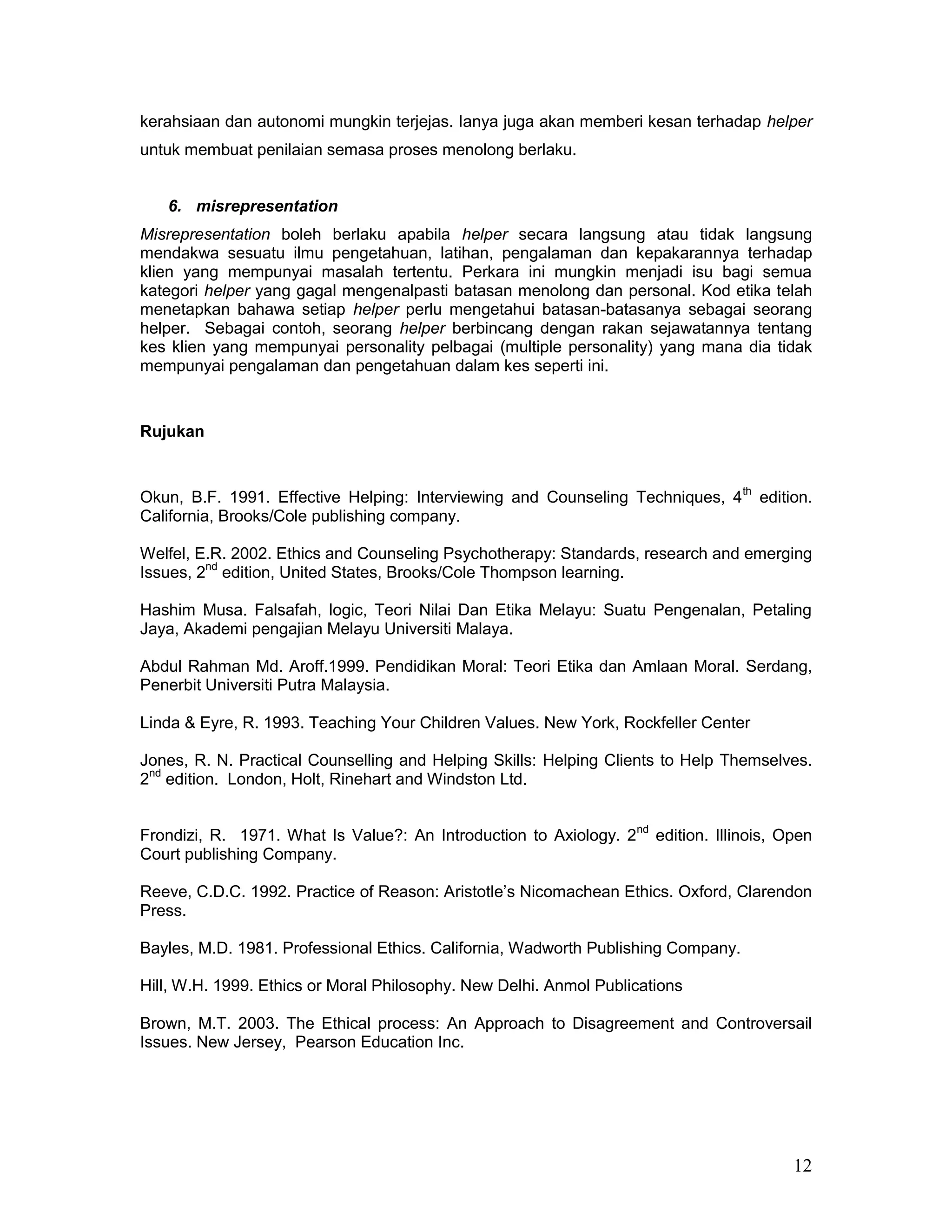 Module nilai & etika menolong 2 | PDF