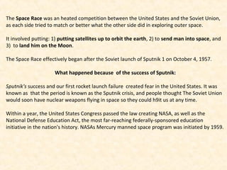 Module Nine - Space Race - Arms Race | PPT