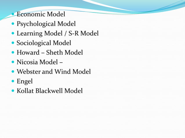 Module of consumer behaviour | PPT
